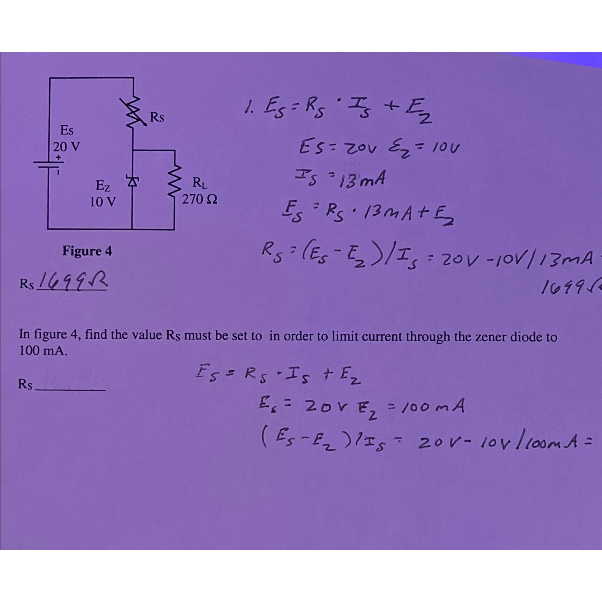 Solved Find value for 100mA | Chegg.com
