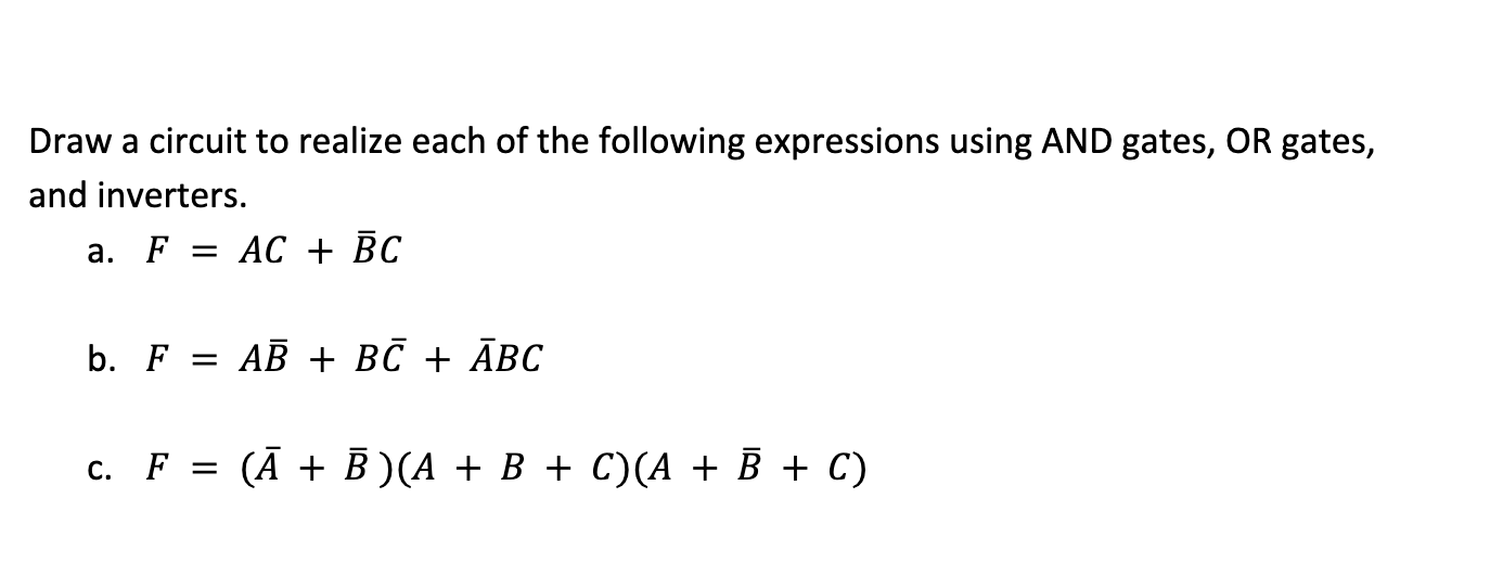 Solved Draw a circuit to realize each of the following | Chegg.com