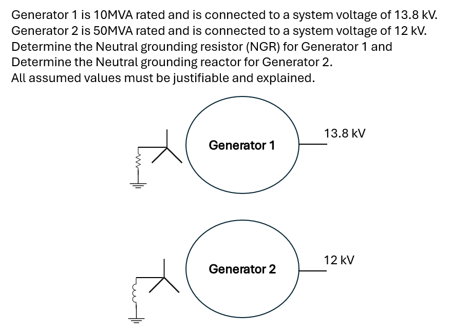 Generator 1 ﻿is 10MVA rated and is connected to a | Chegg.com
