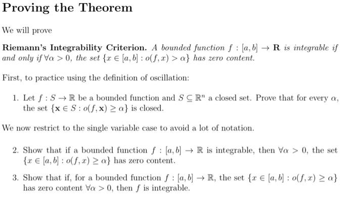 Solved Proving the Theorem We will prove Riemann's | Chegg.com
