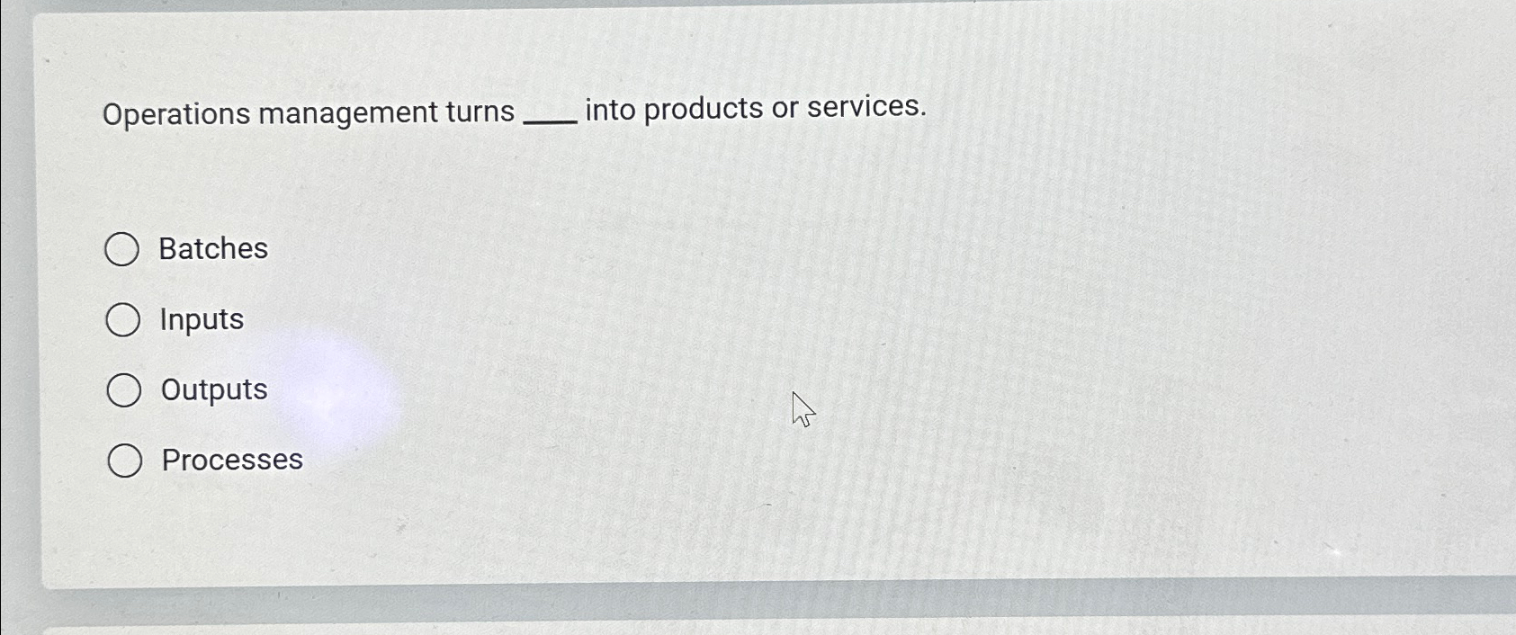 Solved Operations management turns q, ﻿into products or | Chegg.com