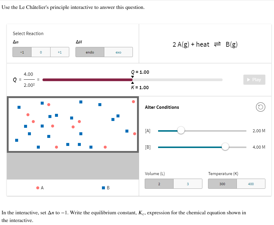 Solved Use the Le Châtelier's ﻿principle interactive to | Chegg.com