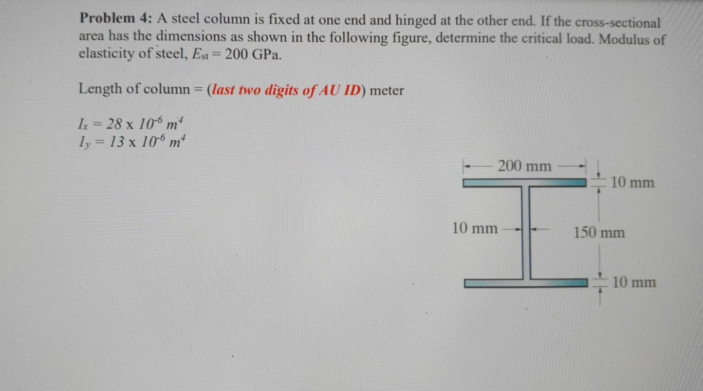 Solved Length of the column = 65 meter ....... Please solve | Chegg.com
