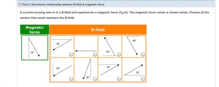 [Solved]: Part 5: Directional relationship between B-field