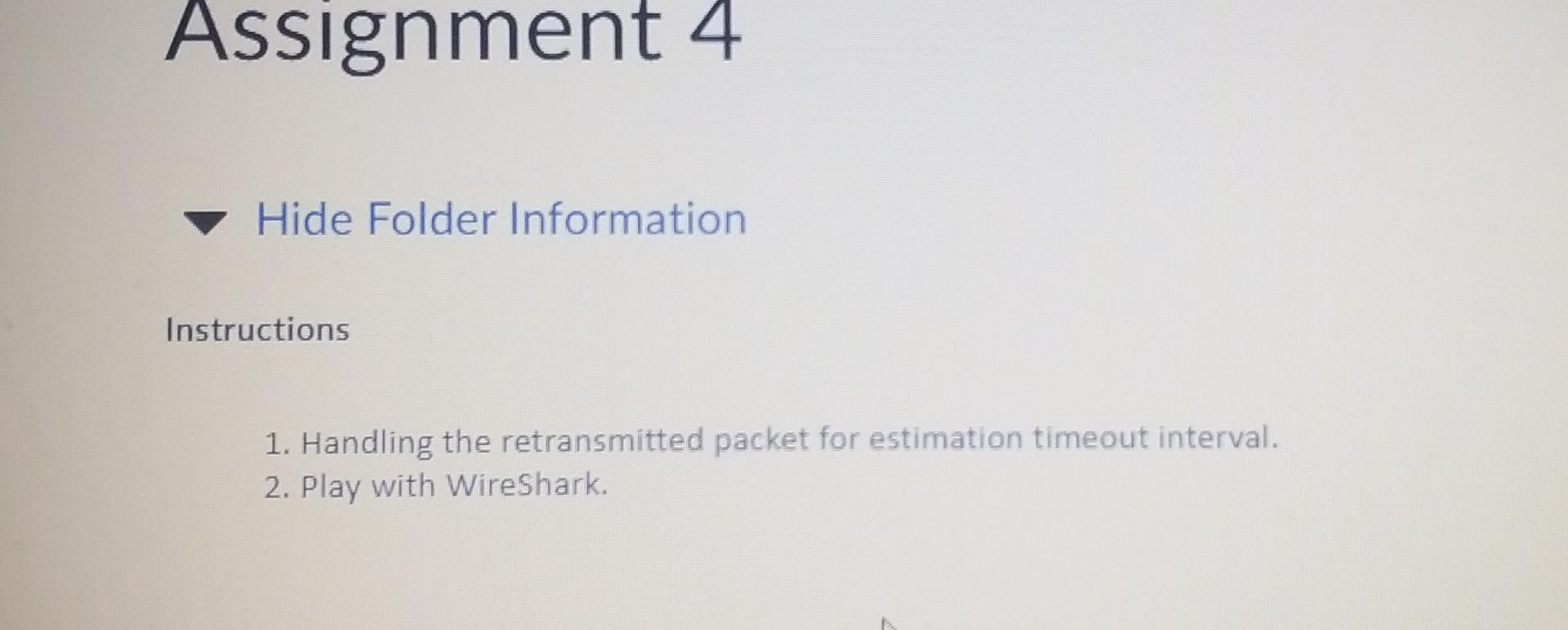 Solved Assignment 4 Hide Folder Information Instructions 1. | Chegg.com