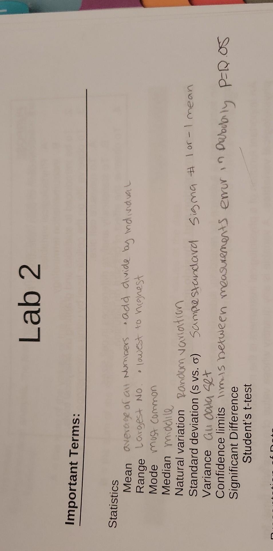 Solved Data Collection, Statistical Analysis, Cell Size vs. | Chegg.com