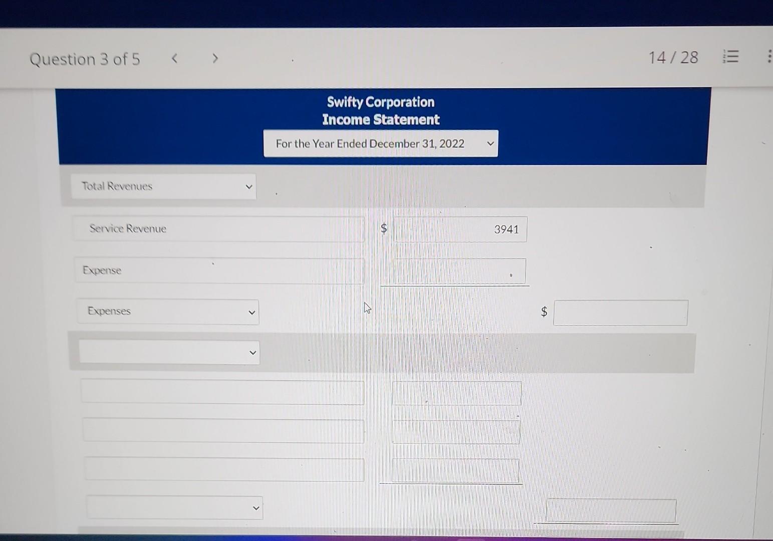 Solved Question 3 of 5 \begin{tabular}{l} \begin{tabular}{l} | Chegg.com