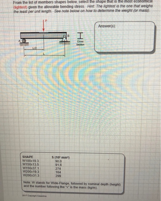 Solved From the list of members shapes below, select the | Chegg.com