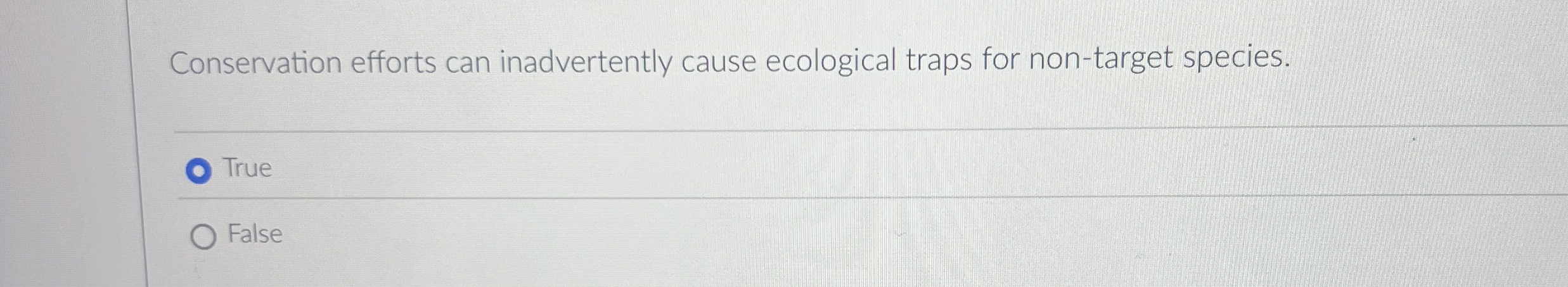 Solved Conservation efforts can inadvertently cause | Chegg.com