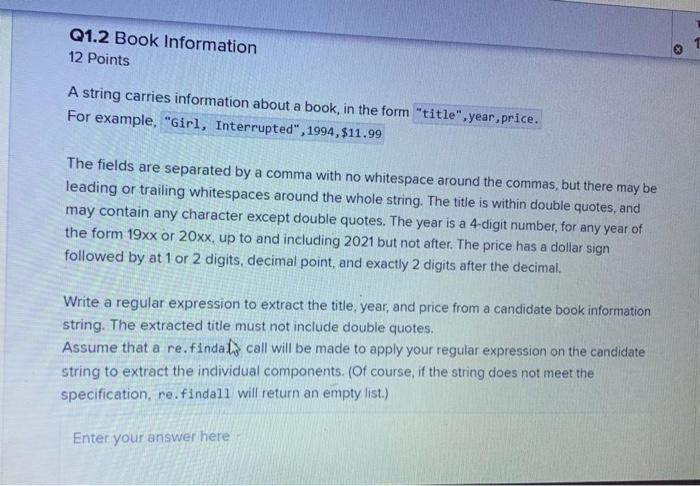Solved Q1 2 Book Information 12 Points A String Carries