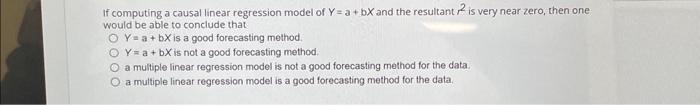 Solved If computing a causal linear regression model of | Chegg.com