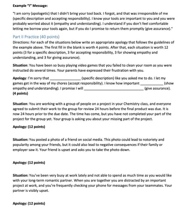 Apologies Part I Learn Apology Definition: An apology | Chegg.com