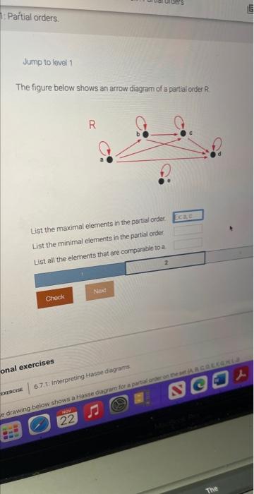 Solved The figure below shows an arrow diagram of a patial | Chegg.com