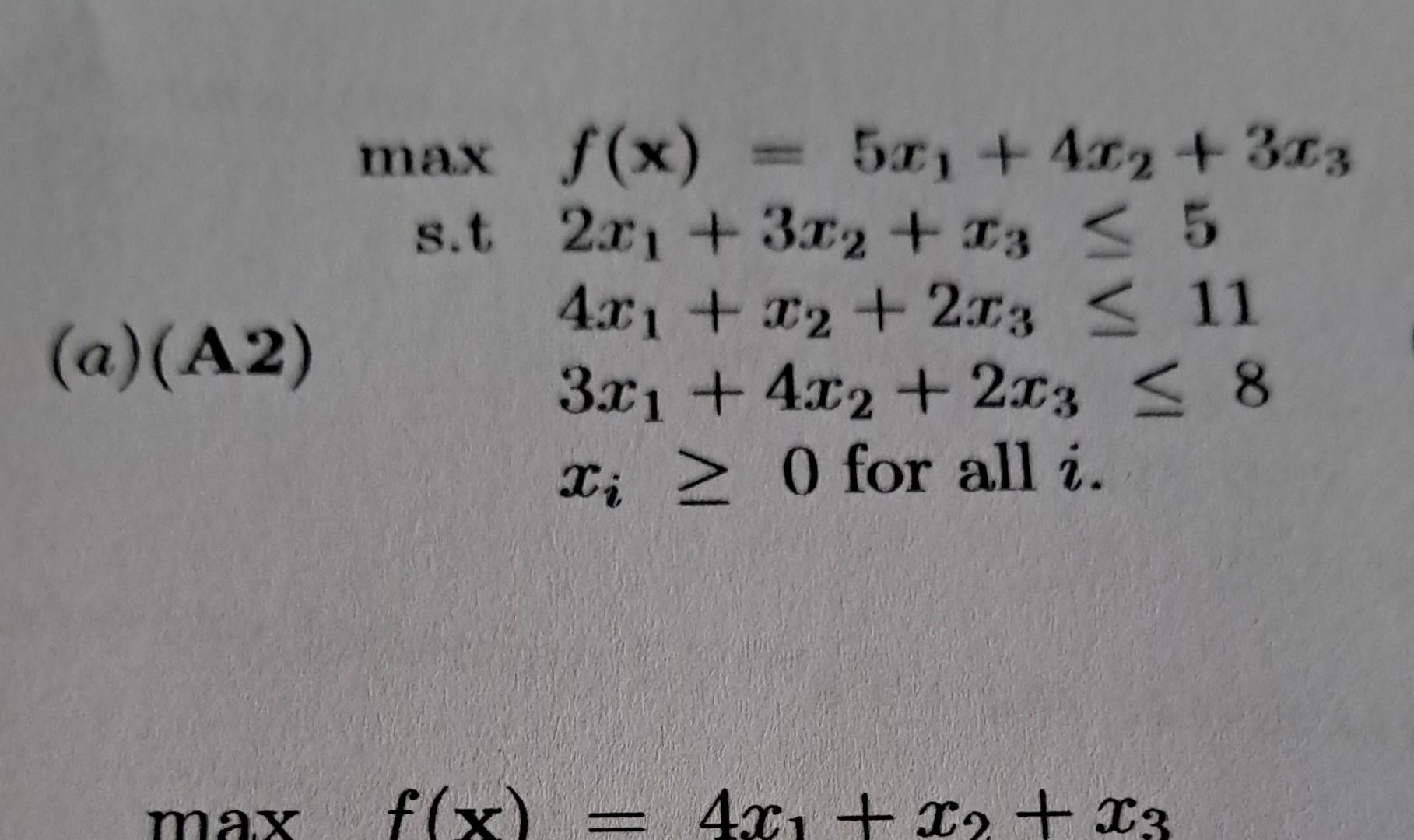 Solved Solve The Lpp Above By Using Simplex Method 2 Use