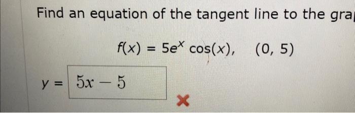Solved Find an equation of the tangent line to the graph of | Chegg.com