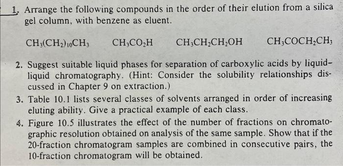 [Solved]: 1. Arrange the following compounds in the order o