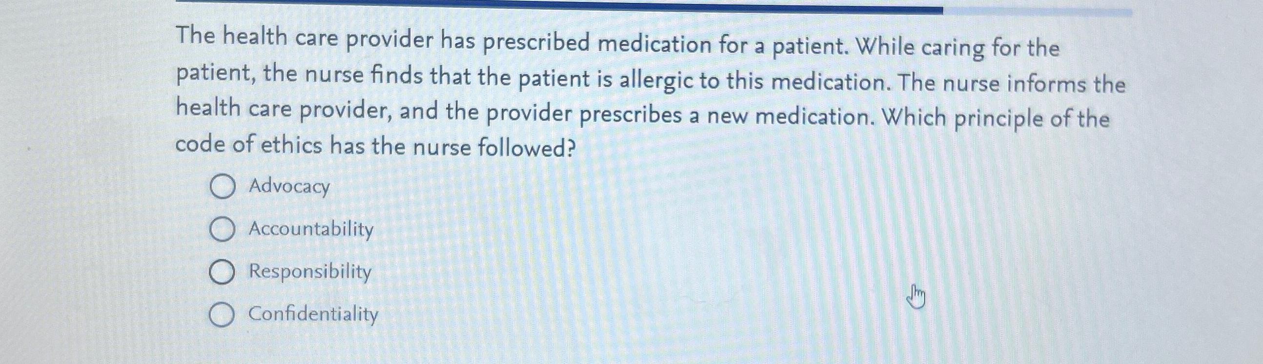 Solved The health care provider has prescribed medication | Chegg.com