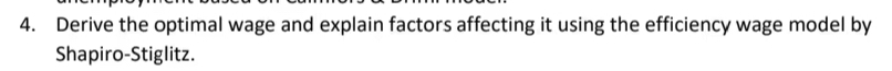 Solved Derive the optimal wage and explain factors affecting | Chegg.com