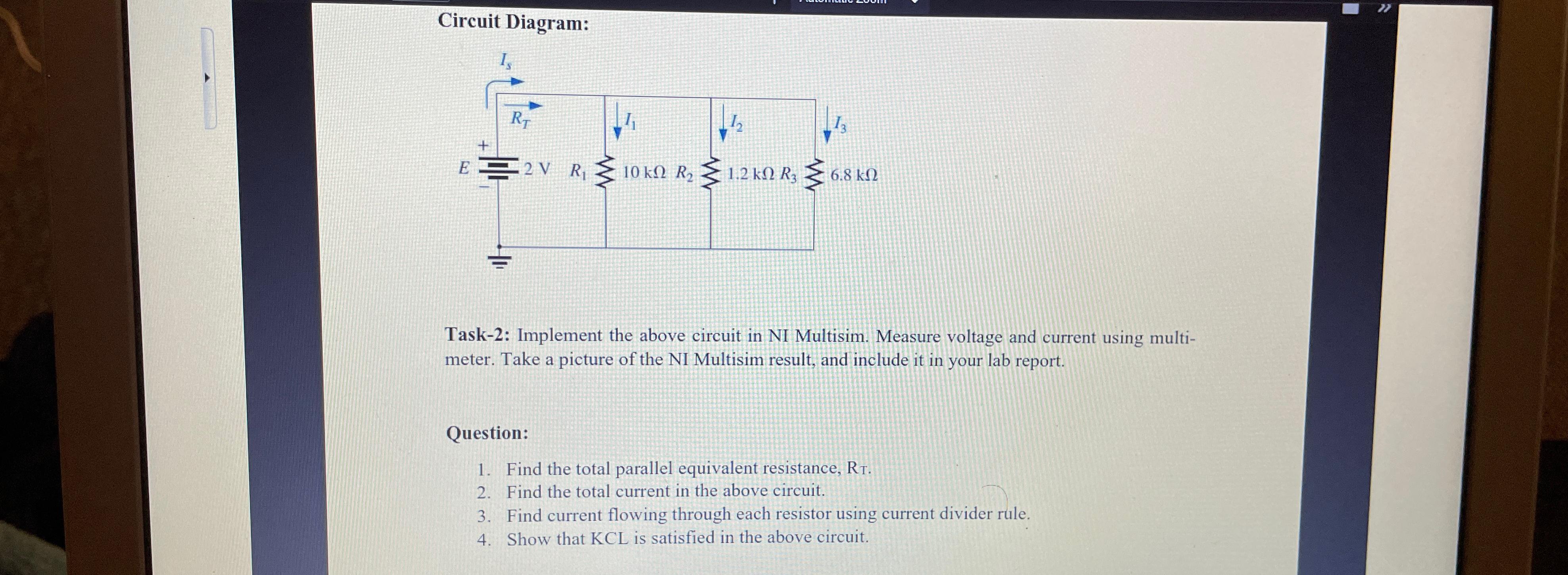 Solved Circuit Diagram:Task-2: Implement the above circuit | Chegg.com