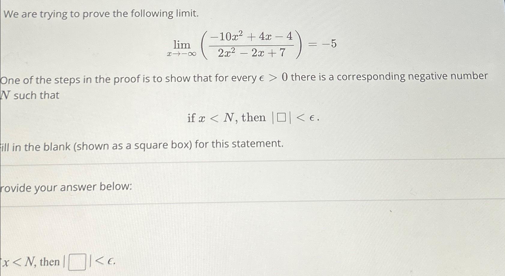Solved We are trying to prove the following | Chegg.com