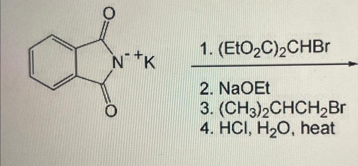 Solved \begin{tabular}{l} 1. (EtO2C)2CHBr \\ \hline 2. NaOEt | Chegg.com