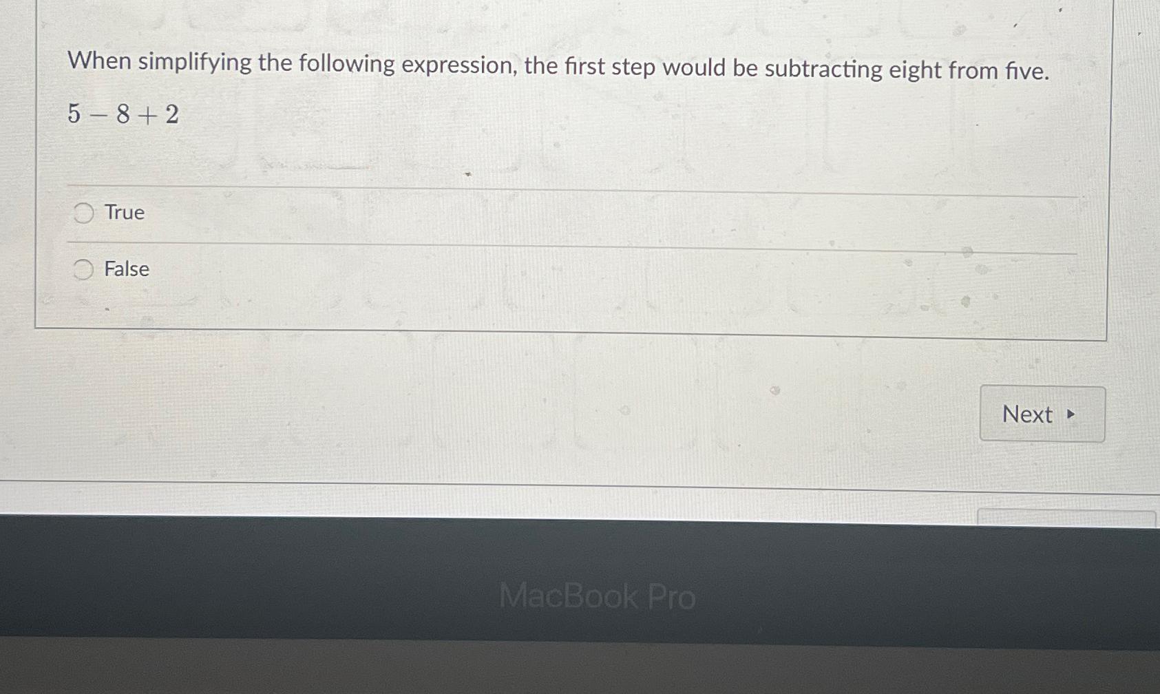 When simplifying the following expression, the first | Chegg.com