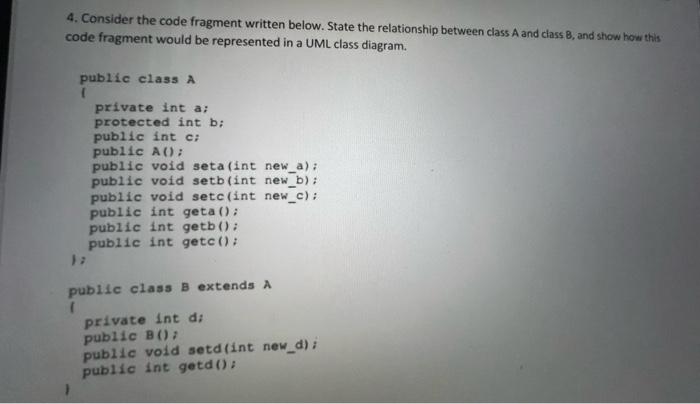 Solved 4. Consider the code fragment written below. State | Chegg.com