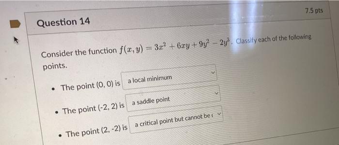 Solved Consider the function f(x,y)=3x2+6xy+9y2−2y3. | Chegg.com