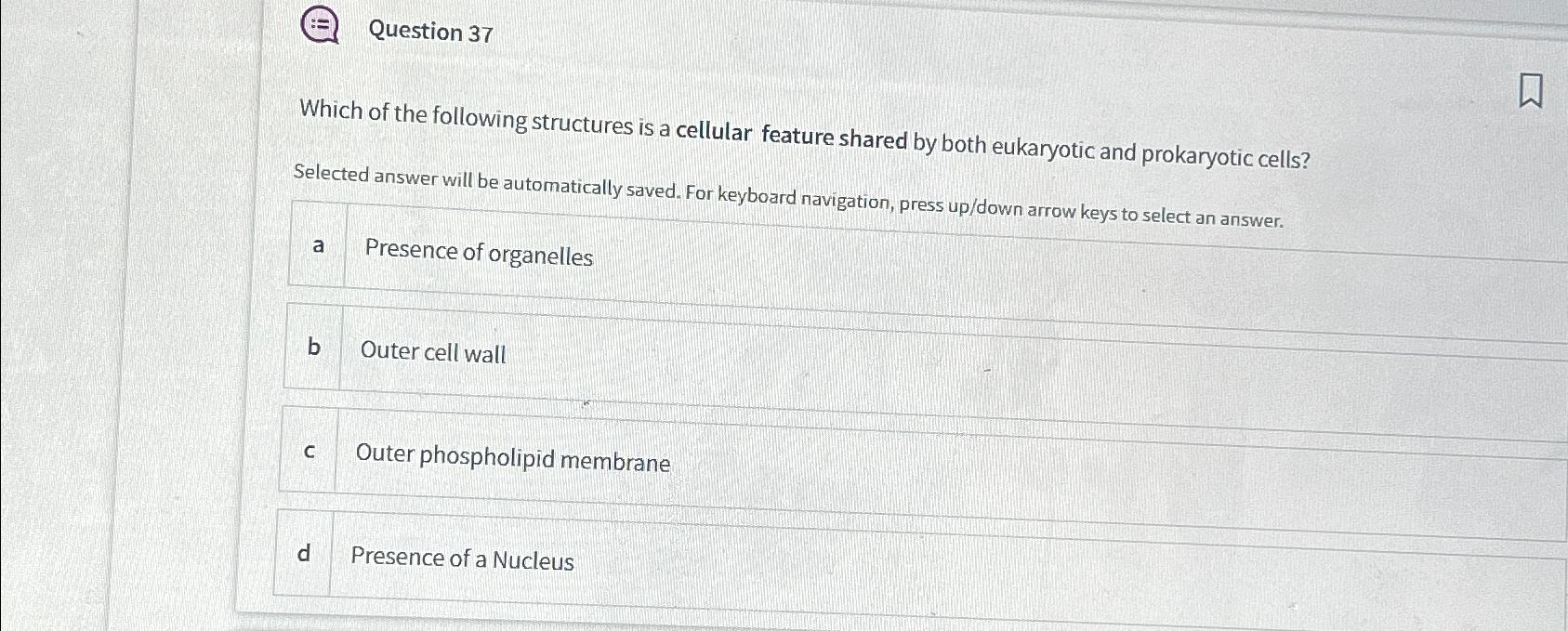 Solved Question 37Which of the following structures is a | Chegg.com