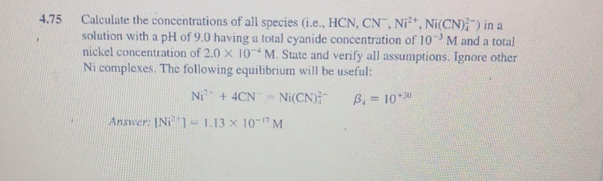 Solved 5 Calculate the concentrations of all species (i.e., | Chegg.com