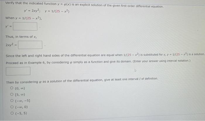 Solved Verify that the indicated function y p(x) is an | Chegg.com