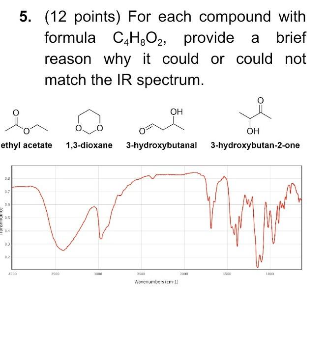Solved For each compound with formula C4H8O2, provide a | Chegg.com