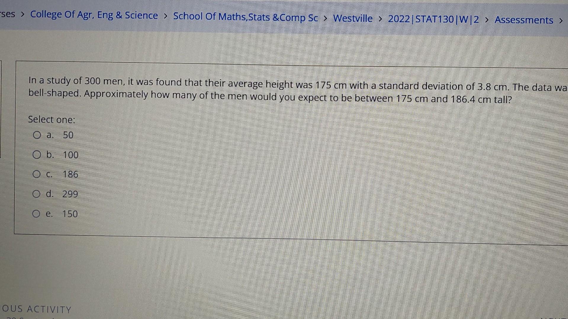 Solved S > College Of Agr, Eng \& Science > School Of | Chegg.com