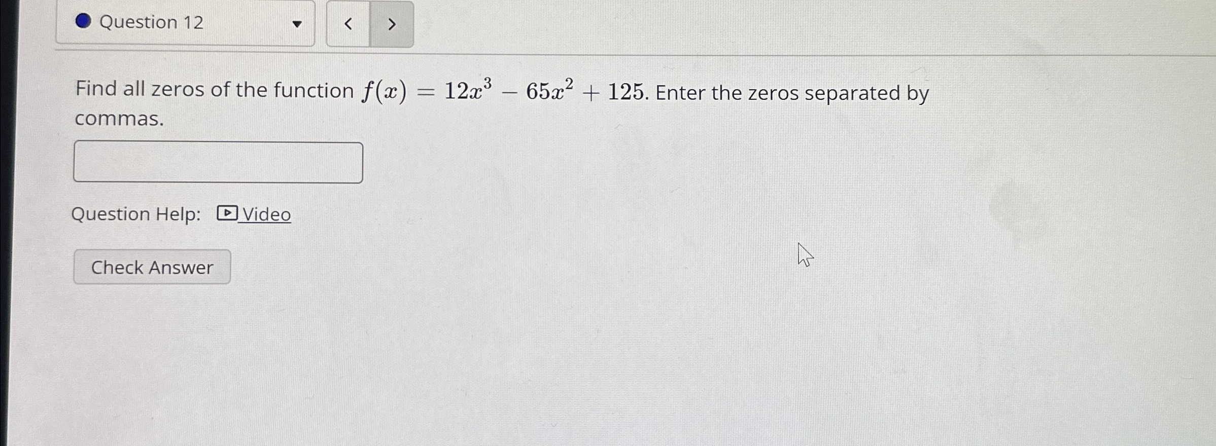 Solved Question 12Find all zeros of the function | Chegg.com