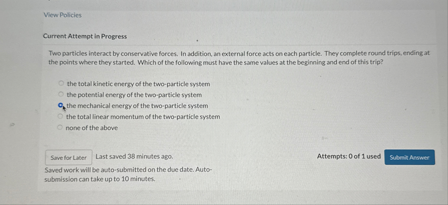 Solved View PoliciesCurrent Attempt in ProgressTwo particles | Chegg.com