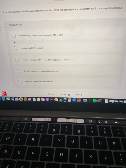 Solved Since the passing of the Clean Air Act amendments in | Chegg.com