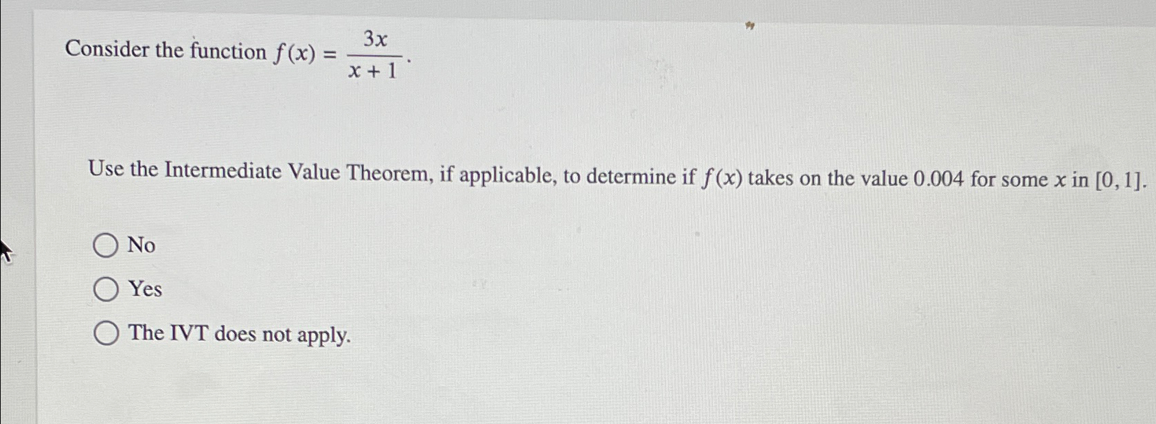 Solved Consider The Function F X 3xx 1 Use The Intermediate