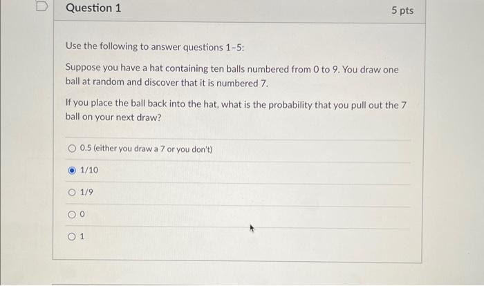 Solved Use the following to answer questions 1-5: Suppose | Chegg.com