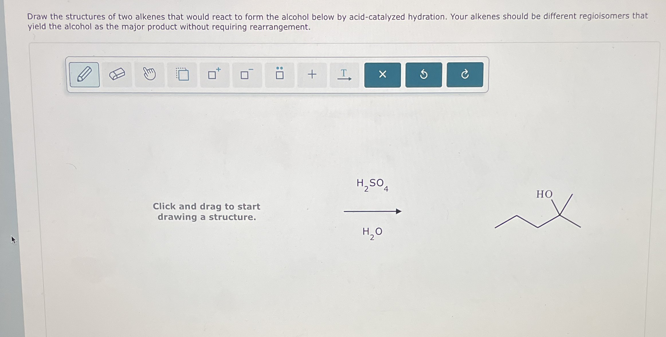 Solved Draw the structures of two alkenes that would react | Chegg.com