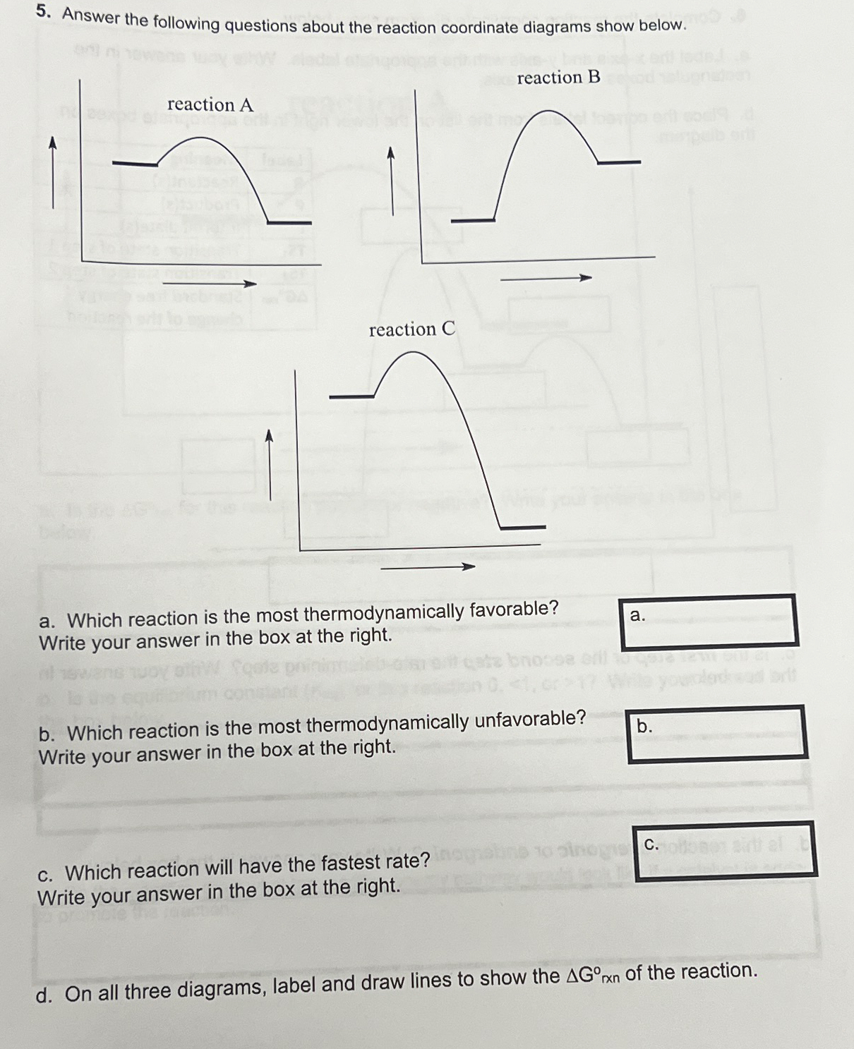 Solved Answer the following questions about the reaction | Chegg.com