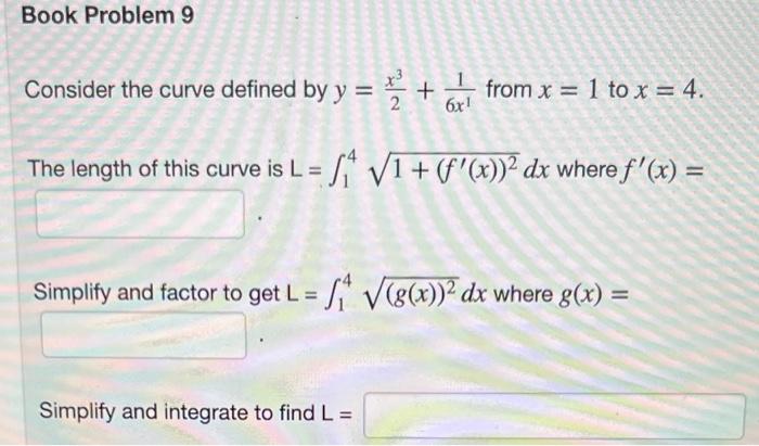 Solved Consider the curve defined by y=2x3+6x11 from x=1 to | Chegg.com Solved Consider the curve defined by y=2x3+6x11 from x=1 to | Chegg.com