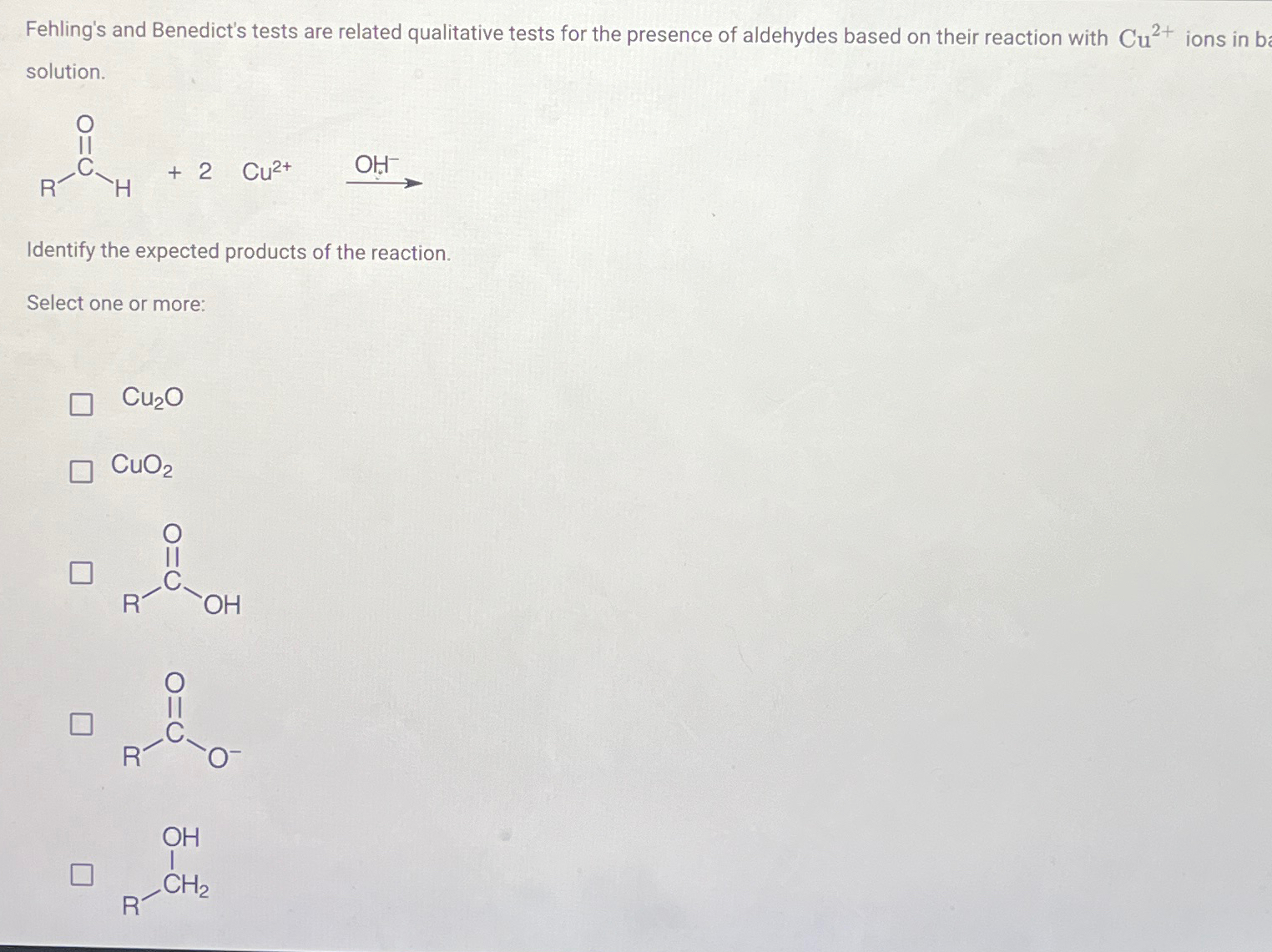 Solved Fehling's and Benedict's tests are related | Chegg.com