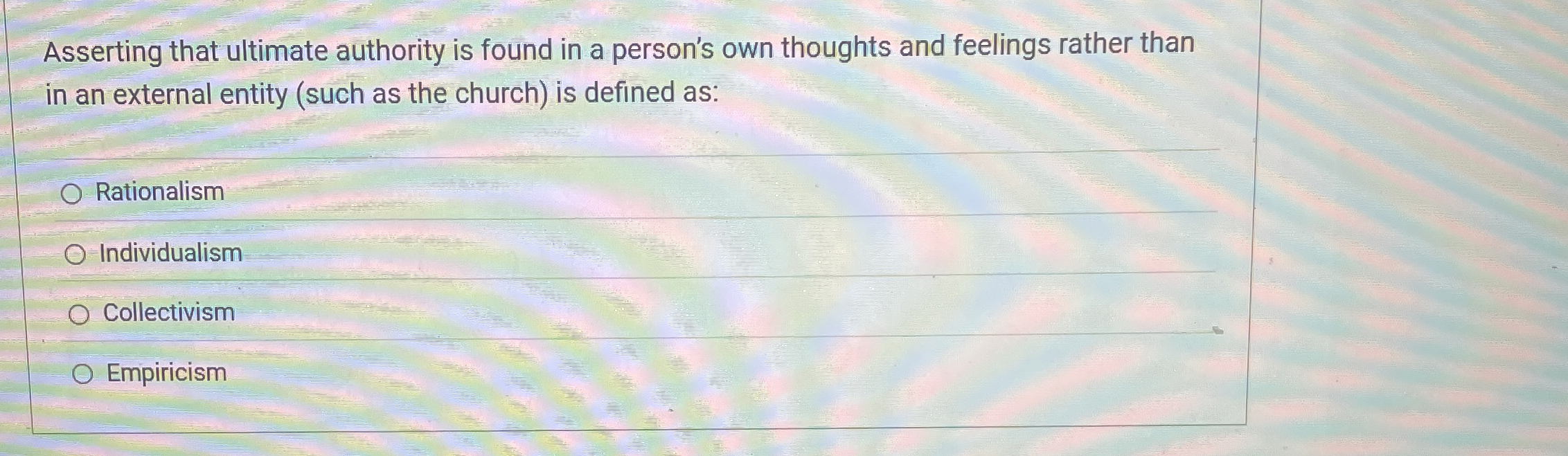 Solved Asserting that ultimate authority is found in a | Chegg.com