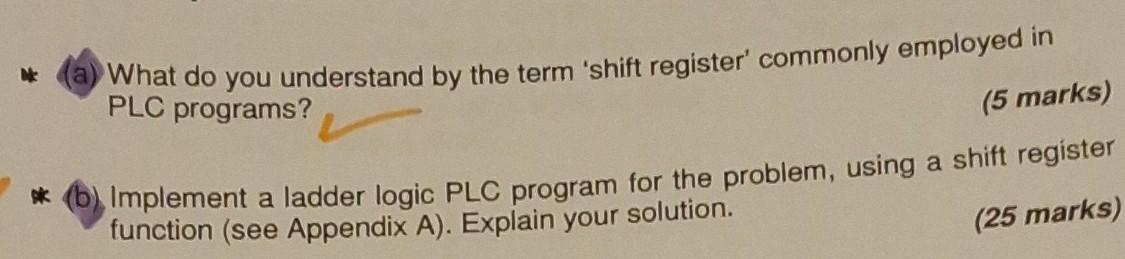 Solved (a) What do you understand by the term 'shift | Chegg.com