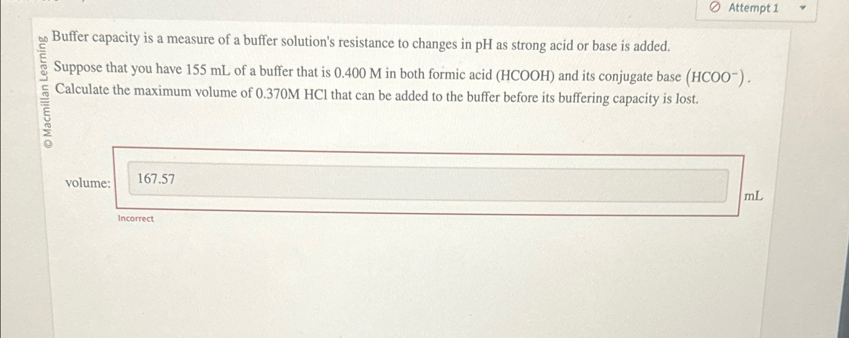 Solved an Buffer capacity is a measure of a buffer | Chegg.com