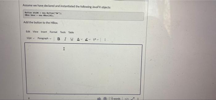 Solved Assume we have declared and instantiated the | Chegg.com