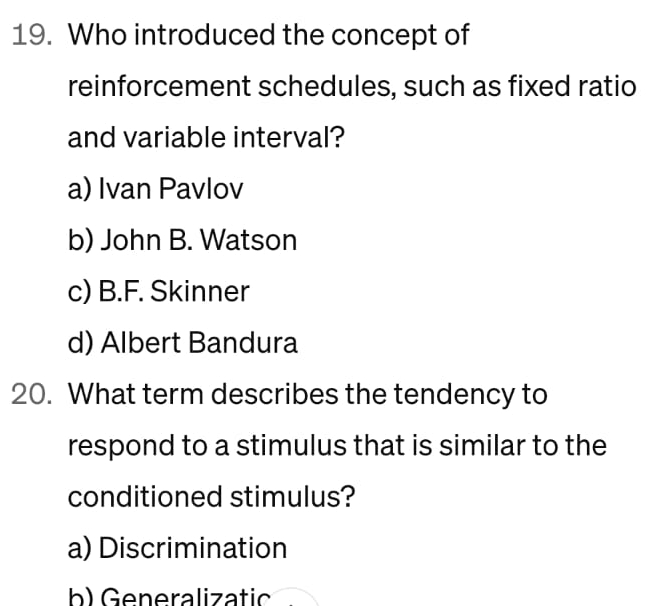 Solved Who introduced the concept of reinforcement | Chegg.com