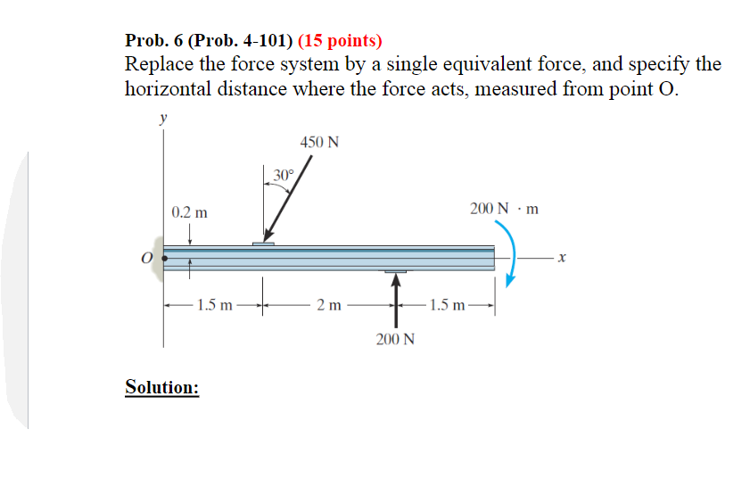 Solved Prob. 6 (Prob. 4-101) (15 points)Replace the force | Chegg.com Solved Prob. 6 (Prob. 4-101) (15 points)Replace the force | Chegg.com