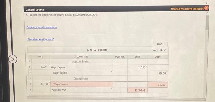 Solved Prepare adjusting, closing, and payroll entries for | Chegg.com