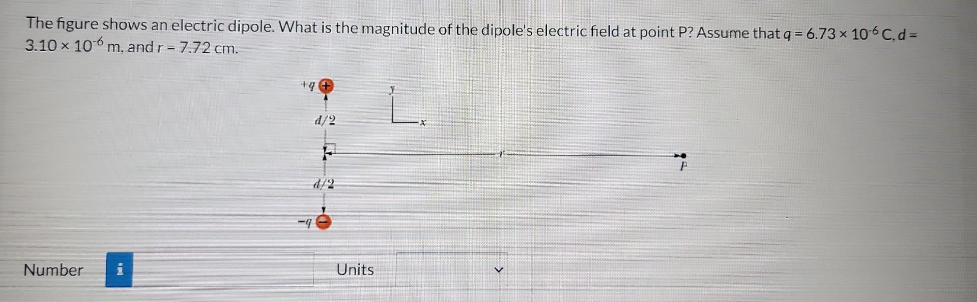 Solved The figure shows an electric dipole. What is the | Chegg.com
